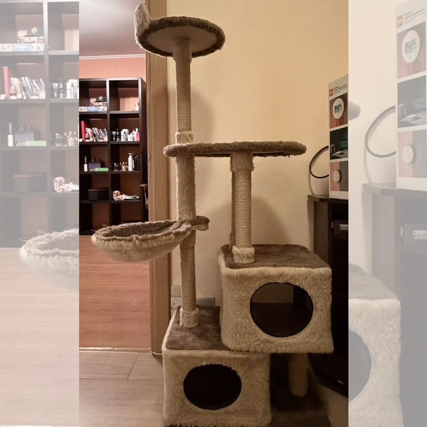 Домик/когтеточка для котов б/у