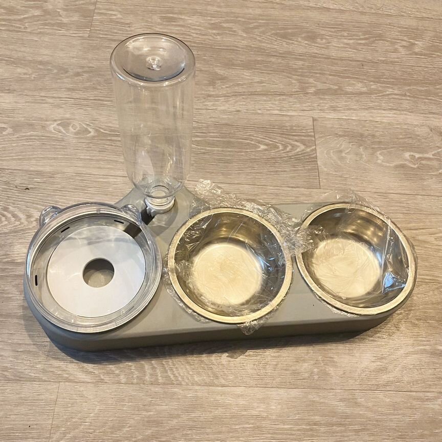 Миска тройная с автоматической поилкой