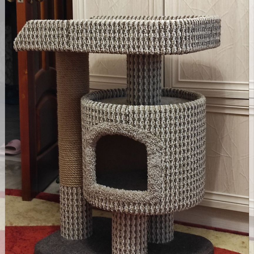 Когтеточка домик для кошки новый