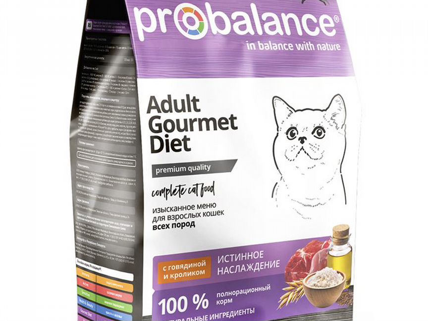 Сухой корм ProBalance Adult Cat Beef & Rabbit 10кг