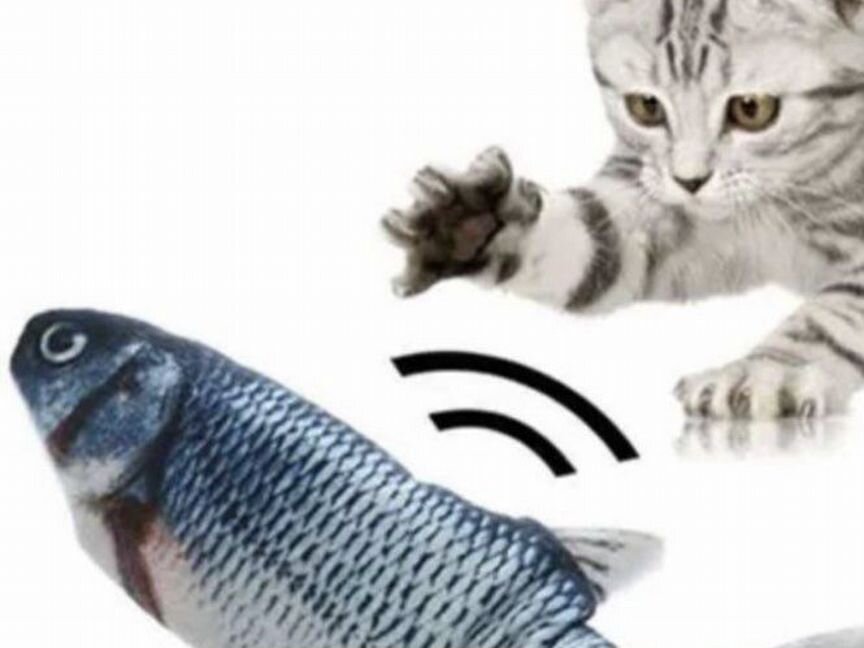 Игрушки для кошек -рыба интерактивная