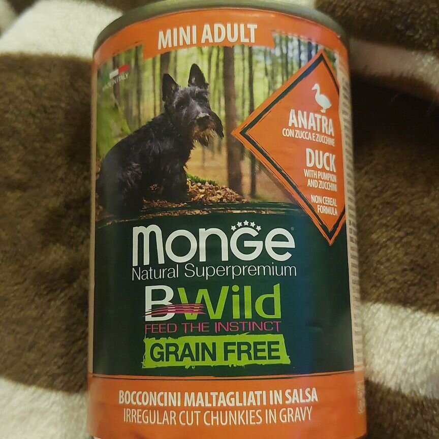 Корм для собак Monge Bwild grain free