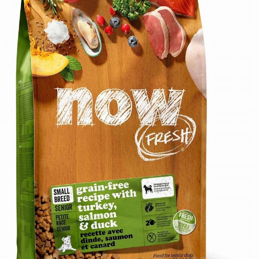 Корм для собак now fresh