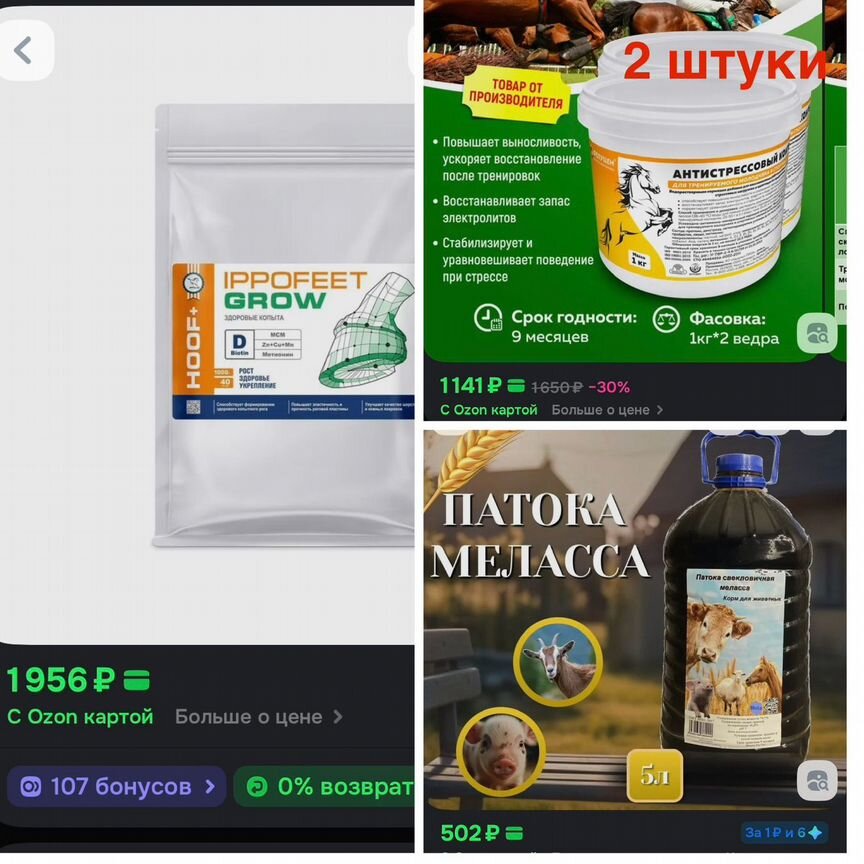 Добавки в корм для лошадей
