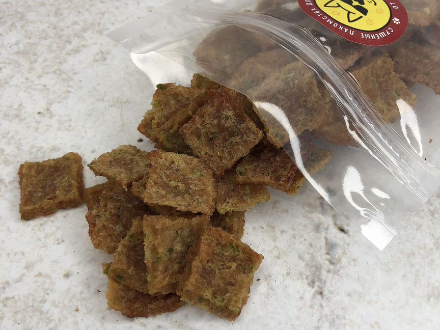 Печеньки из индеки с кабачком и лососевым маслом