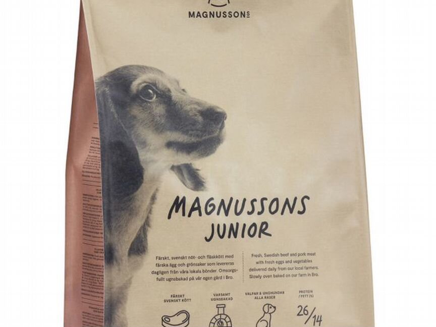 Корм д/собак Magnusson Junior 4.5кг (пр-во Швеция)