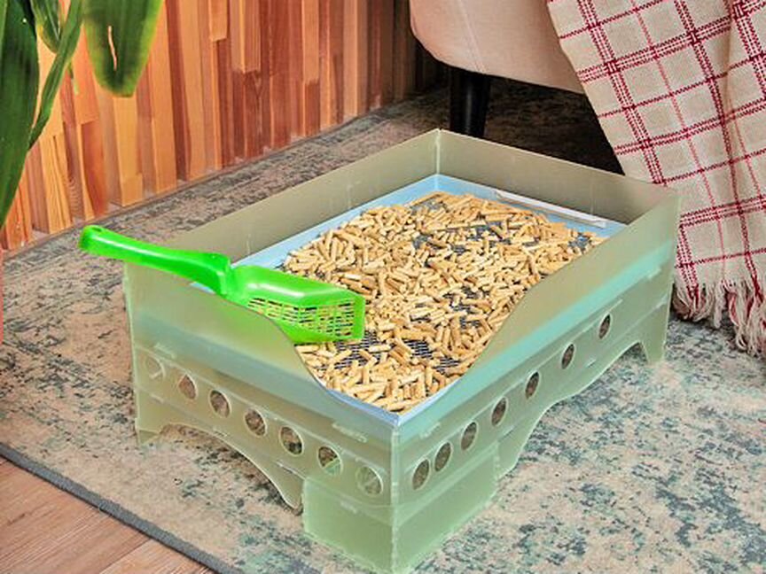 Лоток для кошек S салатовый, 0.7, усиленный