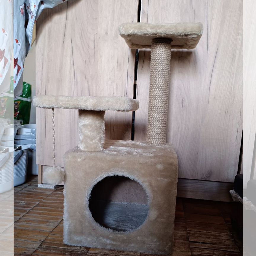 Домик для кошки с когтеточкой