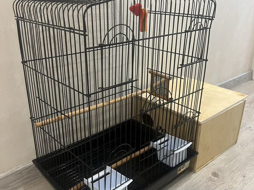 Большая клетка для птиц параметры 33х44х68