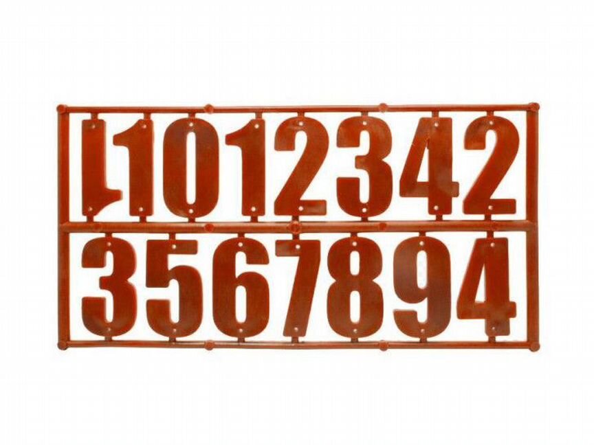 10 шт. Комплект цифр для ульев красный-15 (h40, пл