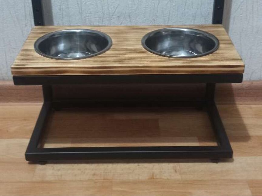 Подставка для кормления собак в стиле лофт (loft)