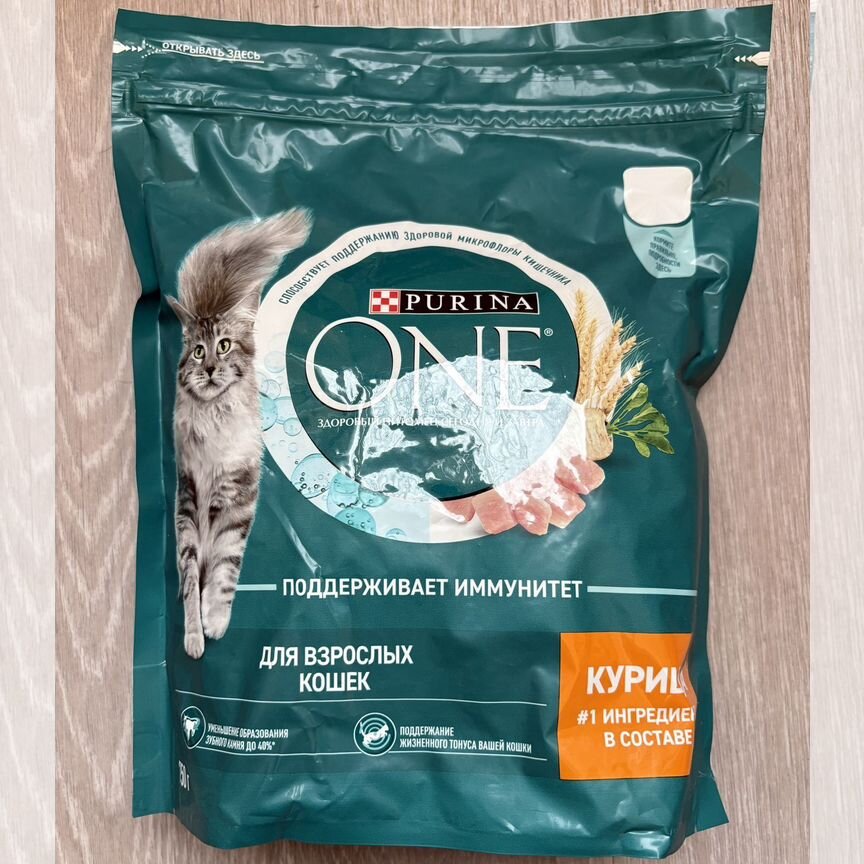 Корм для взрослых кошек Purina one 750 г
