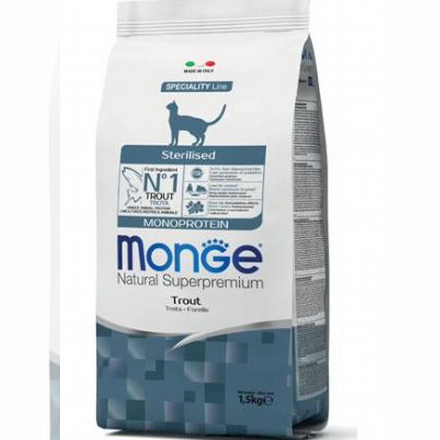 Корм для кошек Monge Sterilized (Форель) 400 г