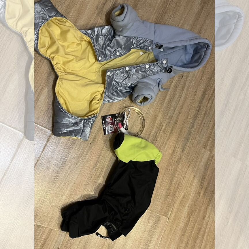 Одежда для собак и светящийся ошейник новый