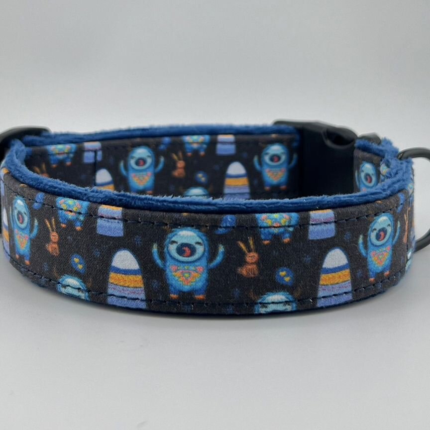 Ошейник 30мм ручной работы Йети и зайчик