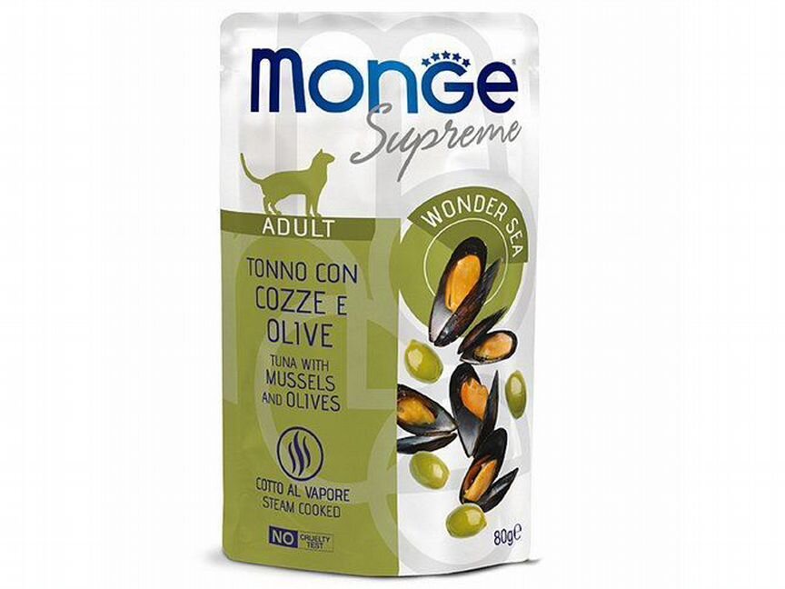 Корм для кошек monge паучи 80гр блок