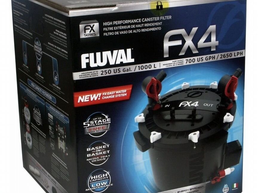 Внешний фильтр для аквариума Fluval fx4 (Новый)
