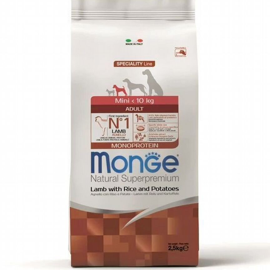 Monge Dog Speciality Line Monoprotein Mini 2.5 кг