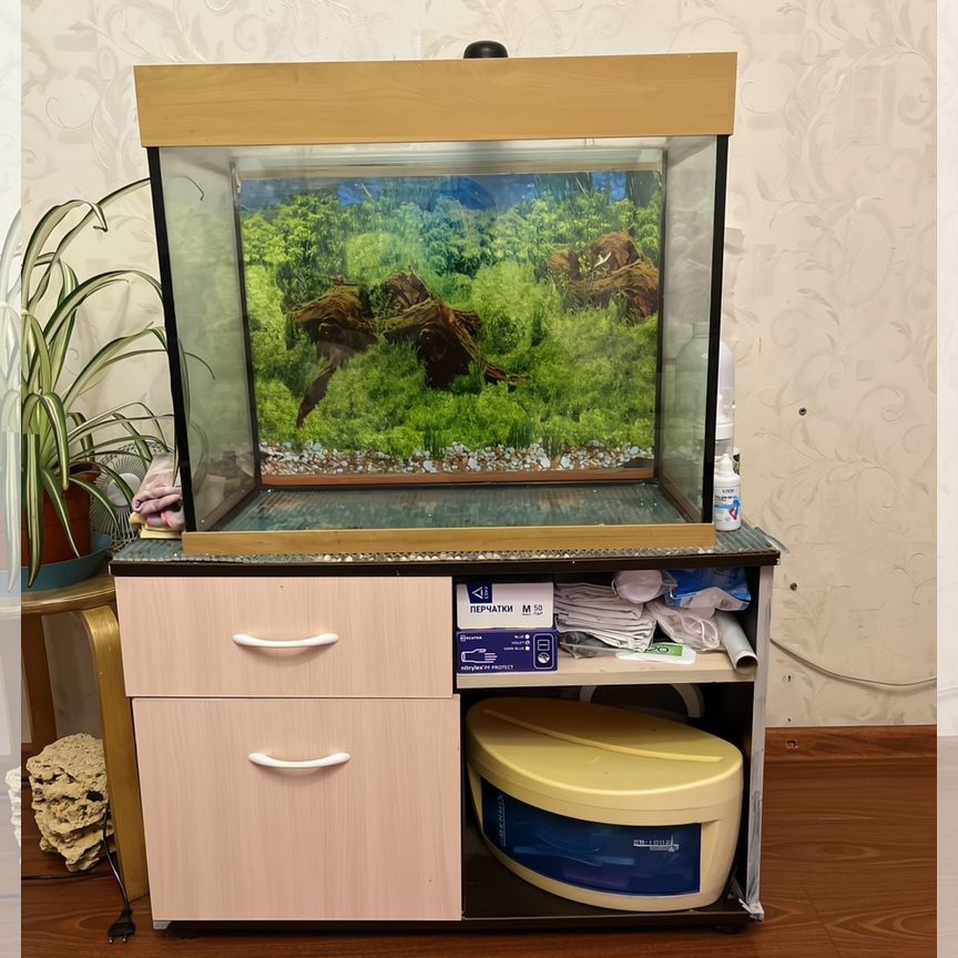 Аквариум с тумбой 100л
