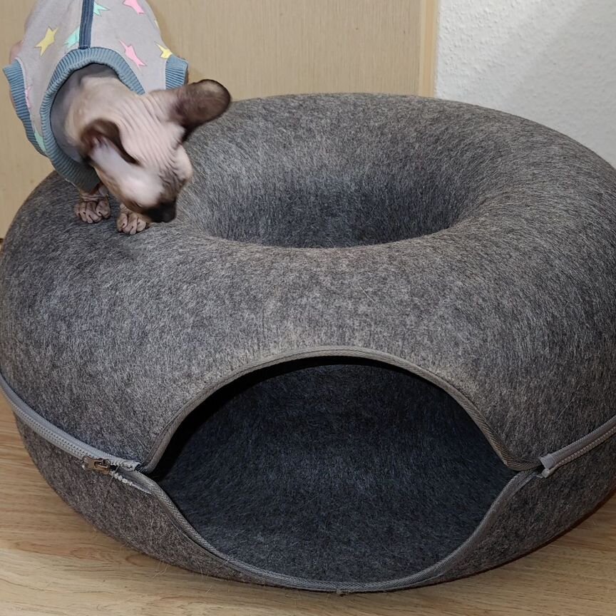 Кошачий домик - бублик