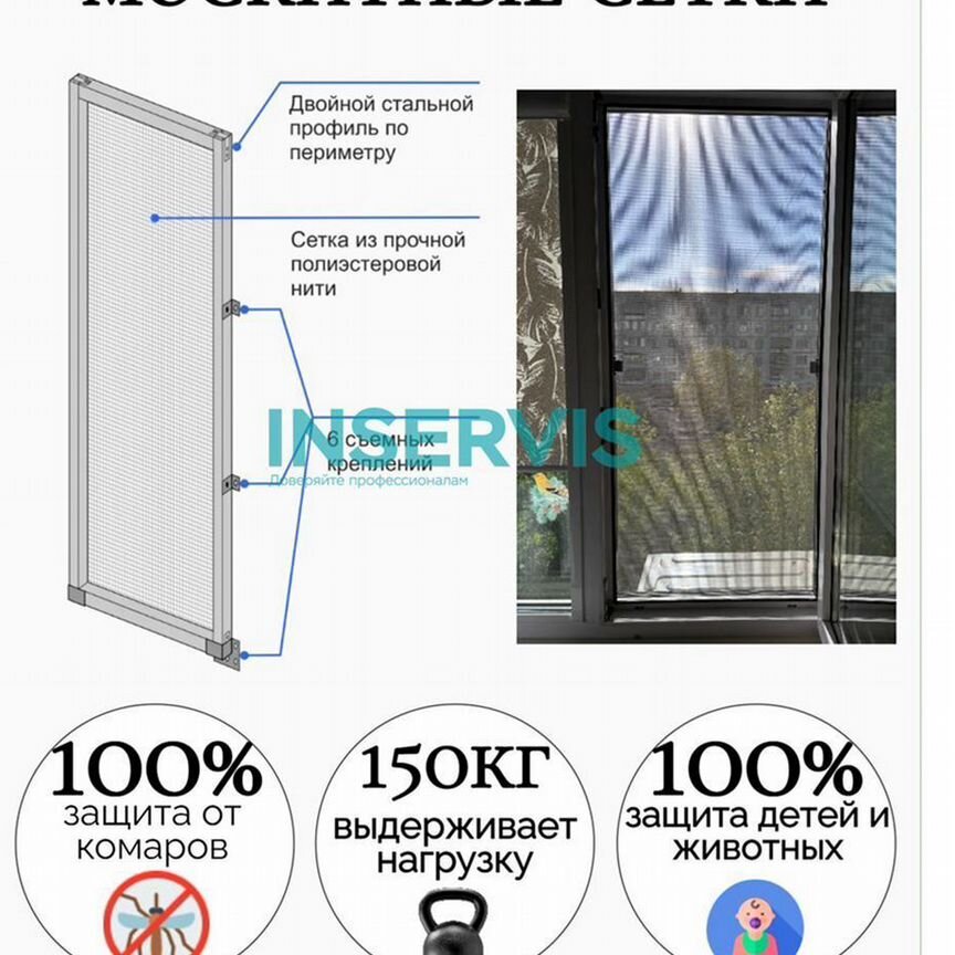 Итальянская москитная сетка плиссе