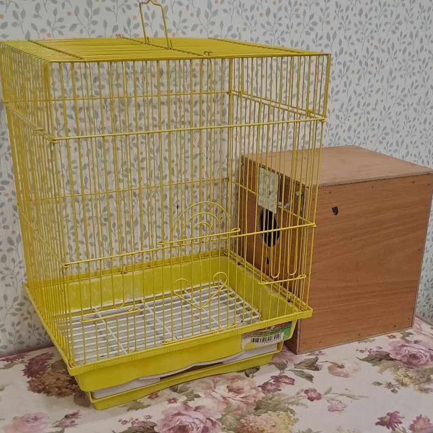 Клетка для попугая с домиком