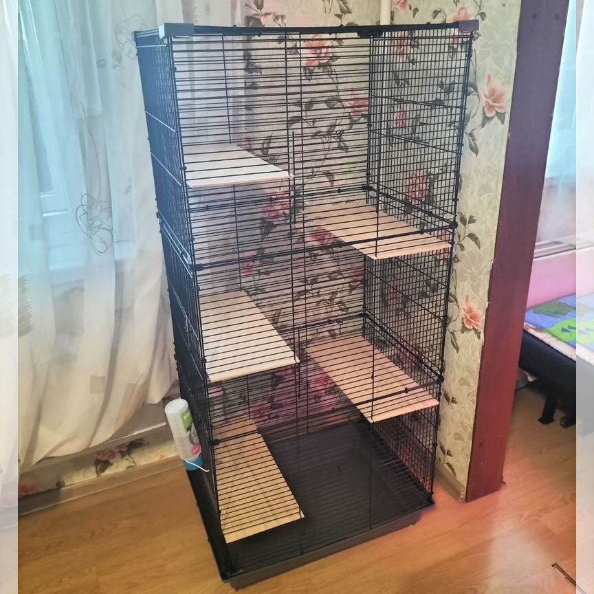 Клетка для грызунов трехуровневая