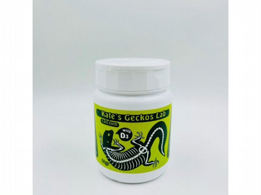 Кальций с D3 Kate’s Gecko calcium with D3, 80 г