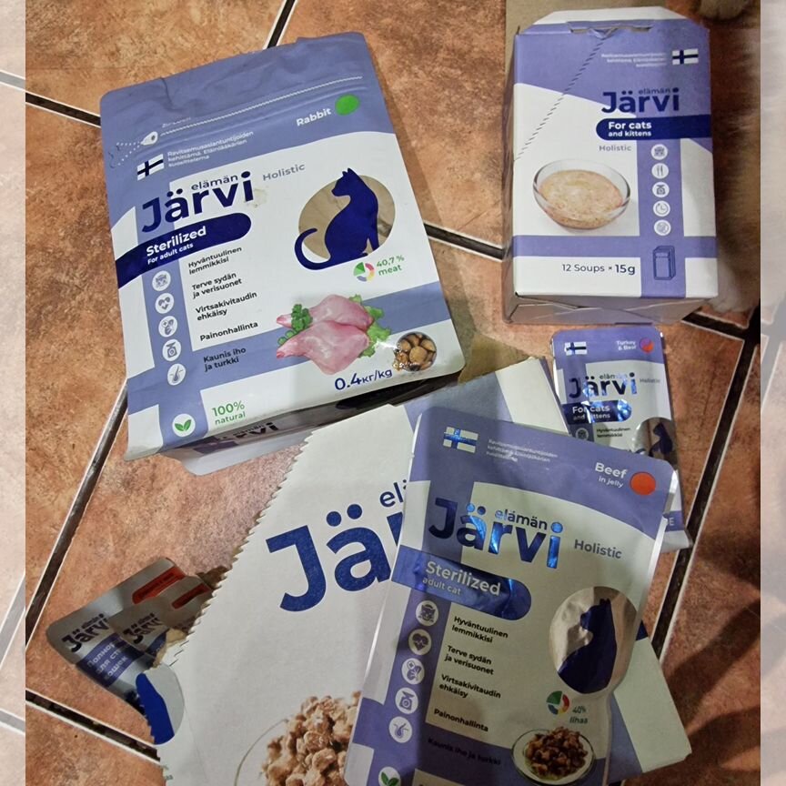 Корм для кошек Jarvi сухой и влажный