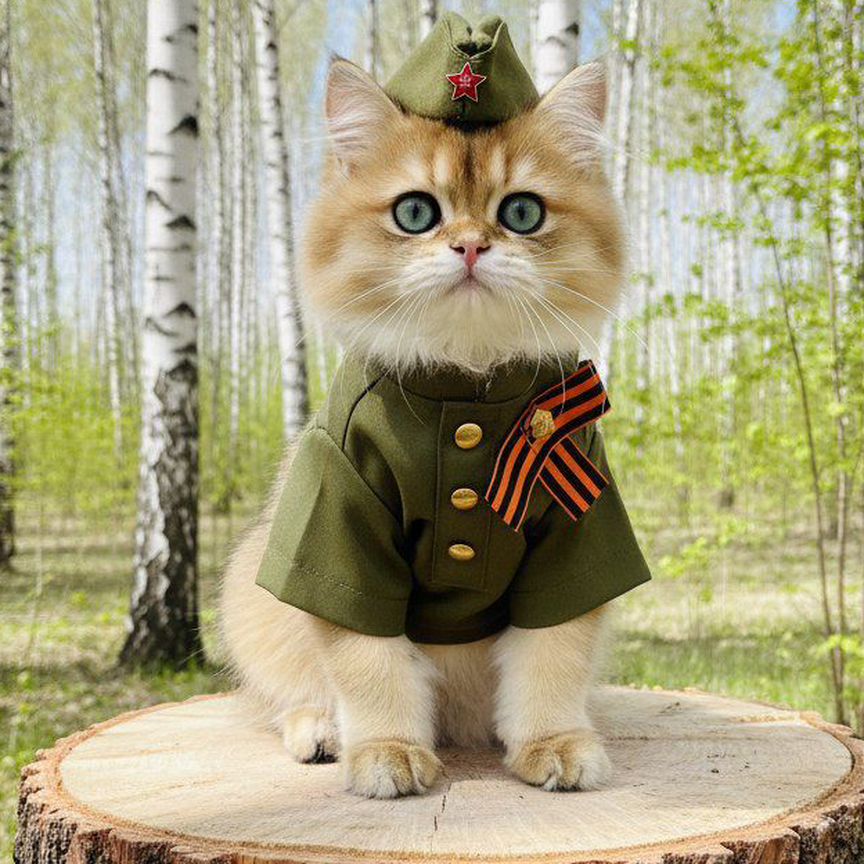 Шотландский прямоухий длинношёрстный котёнок