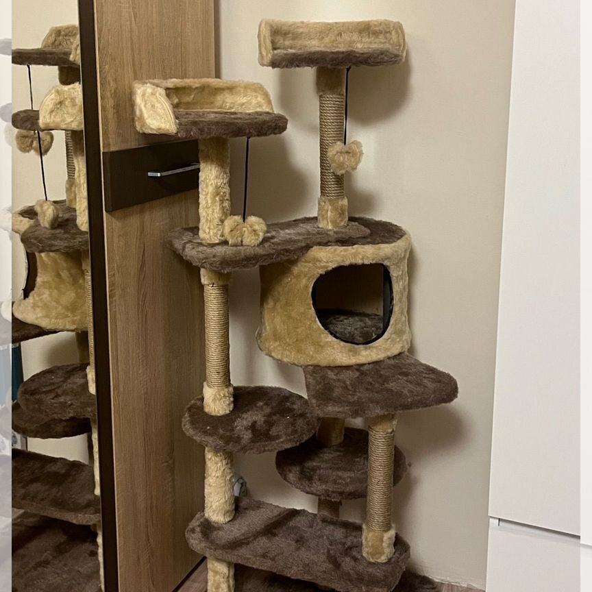 Когтеточка для кошек домик игровой комплекс