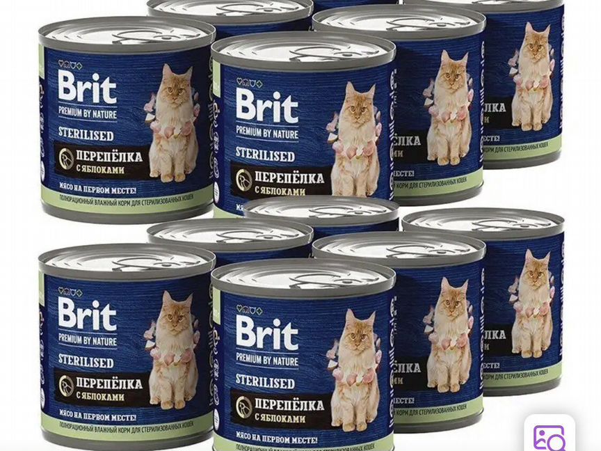 Корм для кошек консервы Brit 200гр