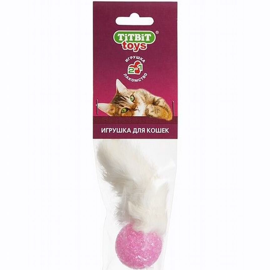Titbit игрушка для кошек хвост кроличий