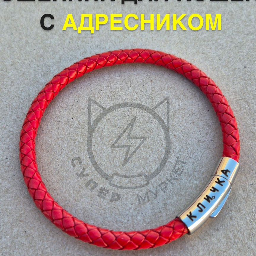 Ошейник для кошек с адресником, адресник для кошек