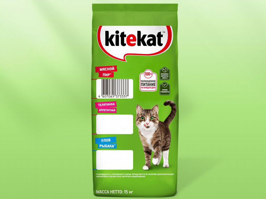 Корм для кошек Китекат 15кг
