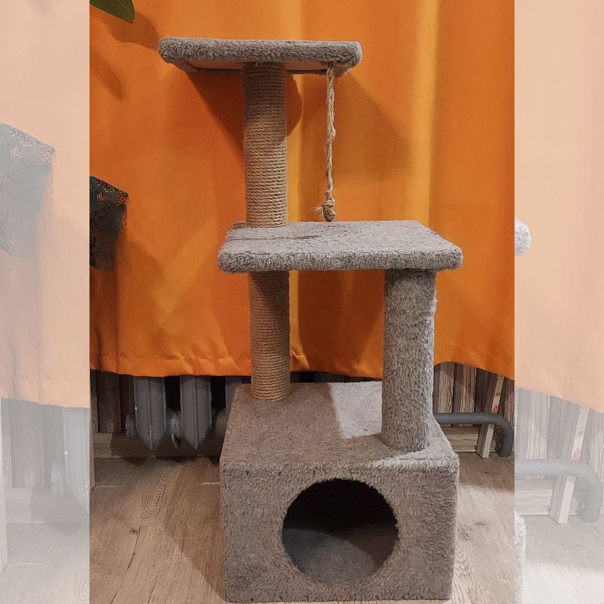 Когтеточка домик для кошки бу