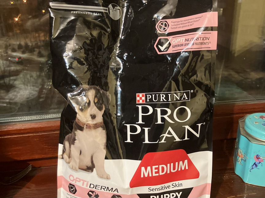 Корм purina proplan optiderma для щенков