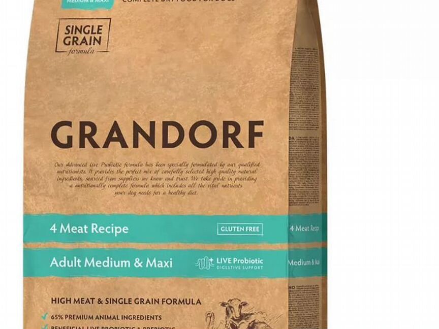 Корм сухой grandorf для взрослых пород собак