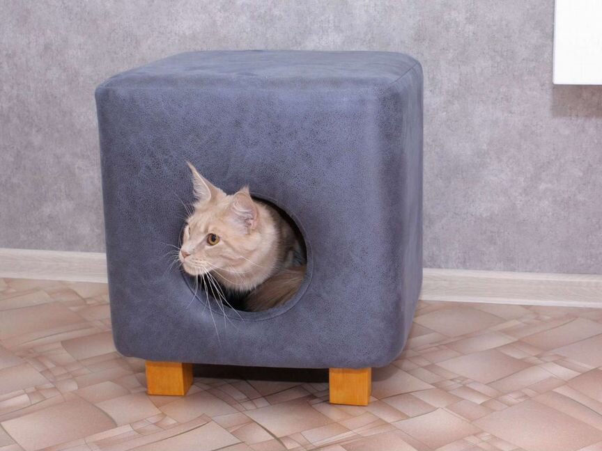 Пуфик-домик для кошки