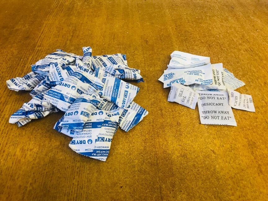 Силикагель. Фасованный по пакетикам