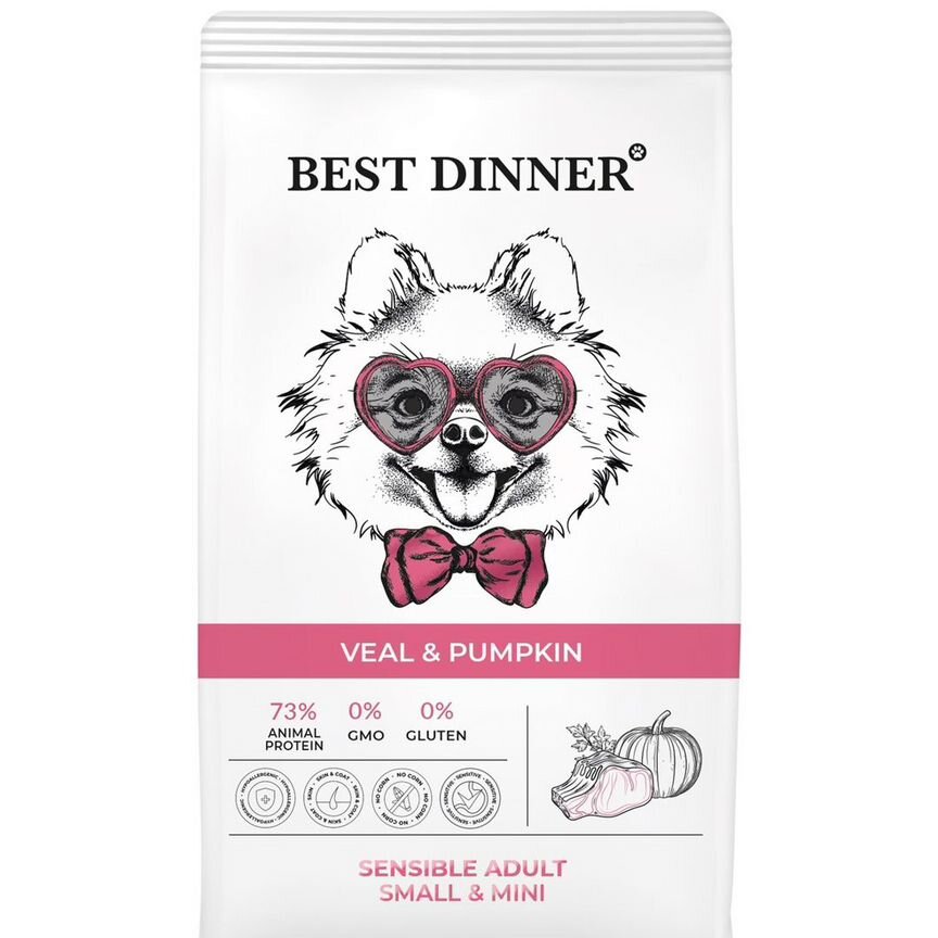 Best Dinner сухой корм для собак малых пород с Тел