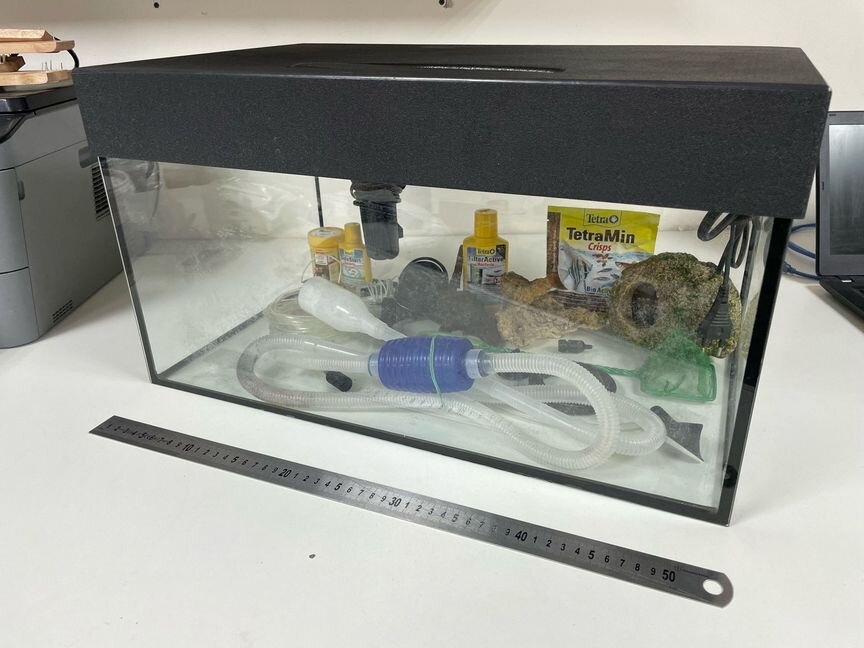 Аквариум бу 45 л. Размер 55х33х30 см