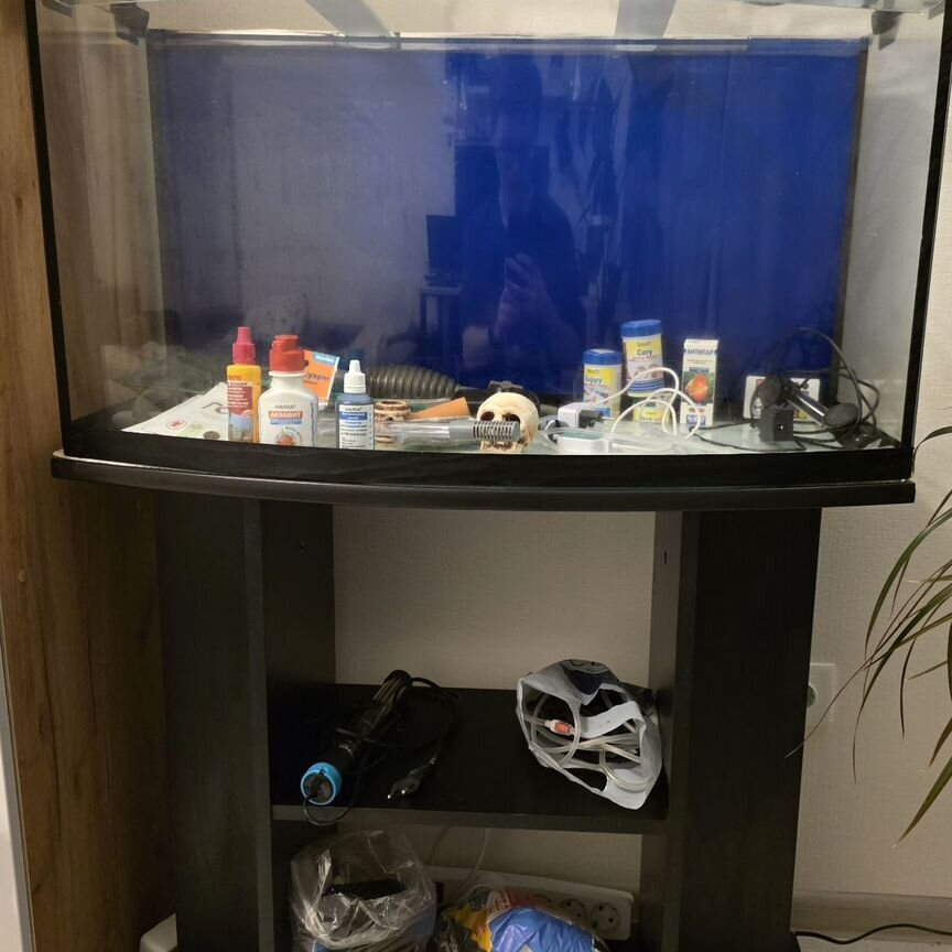 Аквариум 100 литров с тумбой и аксессуарами