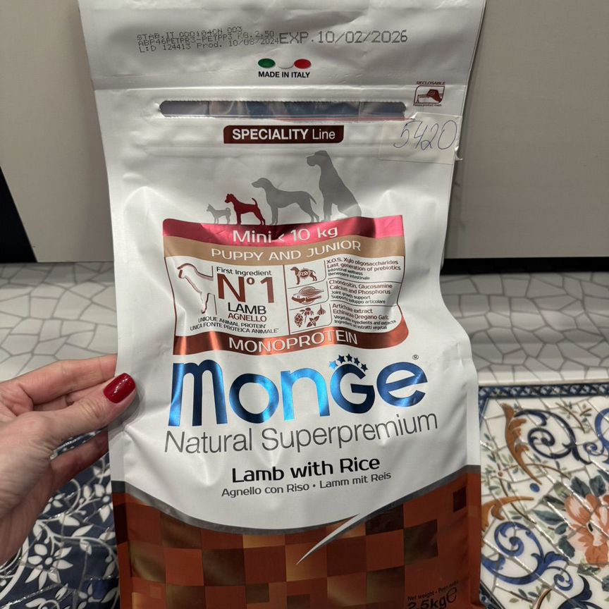 Корм для собак мелких пород monge с ягненком