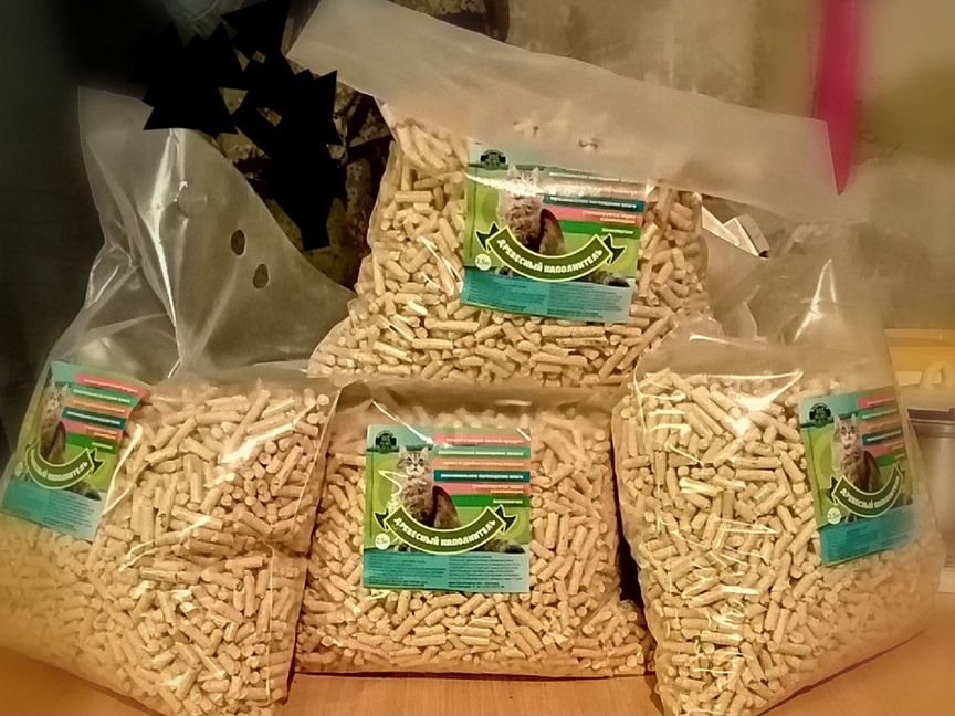 Наполнитель древесный для животных. пелеты