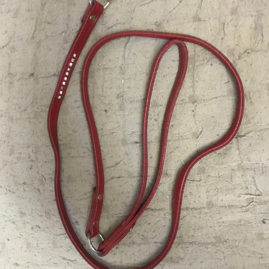 Поводок кожаный короткий