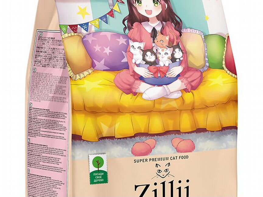 Сухой корм для котят Zillii индейка ягненок 10кг