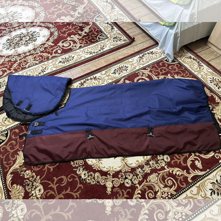 Попона зимняя с капором для лошади