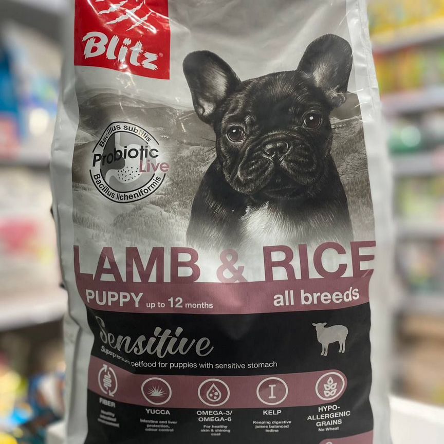 Корм для щенков, собак Blitz
