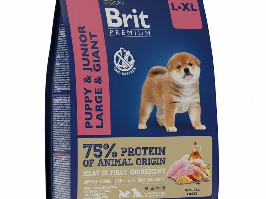 Brit Premium Dog Puppy and Junior L&XL 3кг
